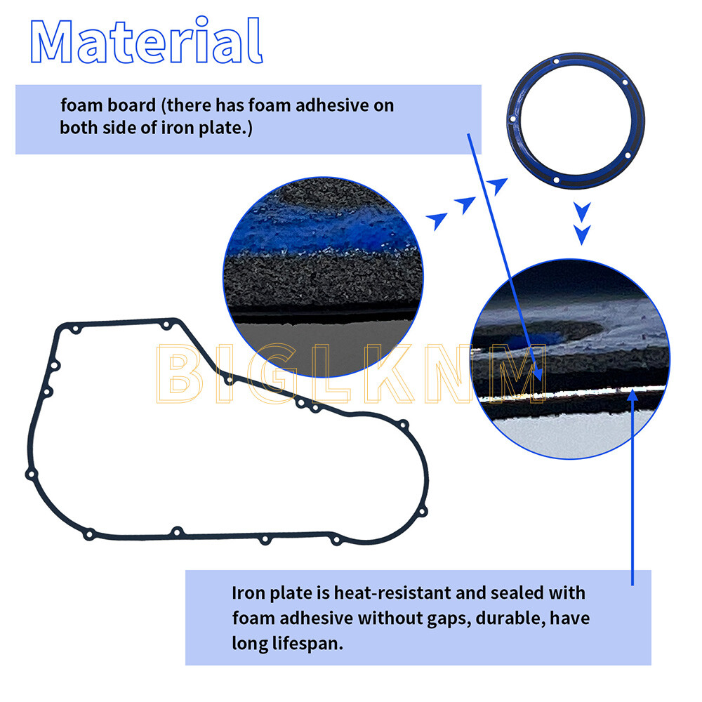 Primary Clutch Cover Gasket Set Kit for Harley Softail EFI FXSTI FXSTC ...