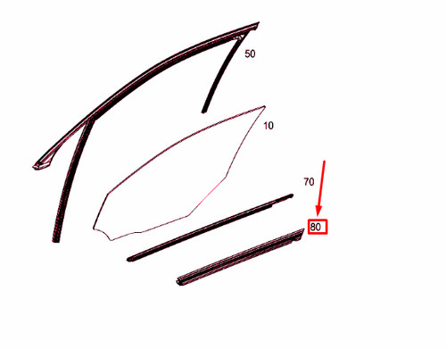 NEW MB E W212 FRONT RIGHT WINDOW INSIDE SEALING RAIL A2127251665 OEM | eBay