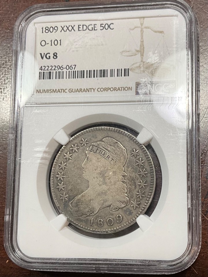 NGC VG8 1809 XXX EDGE CAPPED BUST HALF DOLLAR TOUGH VARIETY | eBay