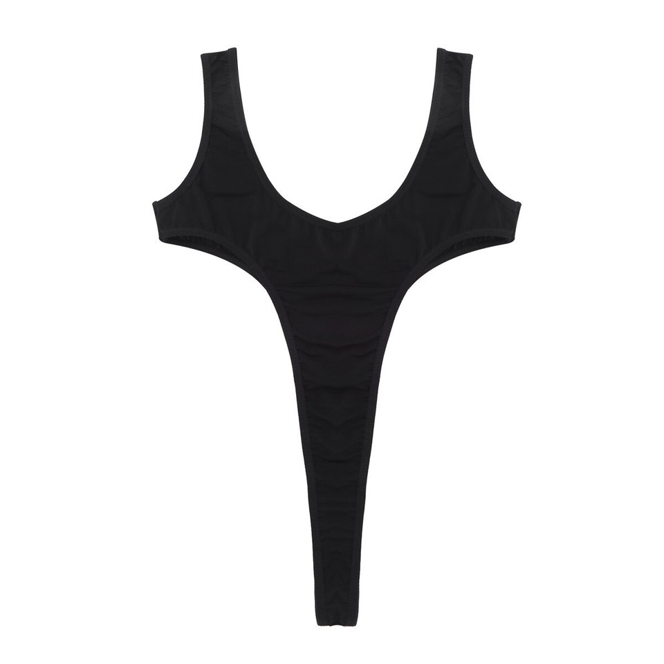 Sexy Women Micro Hi-Cut Thong Bra Mini Bikini Swimwear Slingshot ...