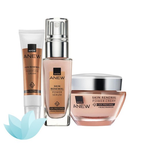 Avon Anew Skin Renewal Power Pack | Full Size Serum, Eye & Face Cream ...