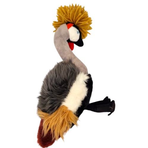 Jaag Grey Crowned Crane Bird Stuffed Animal Plush Endangered Wildlife ...