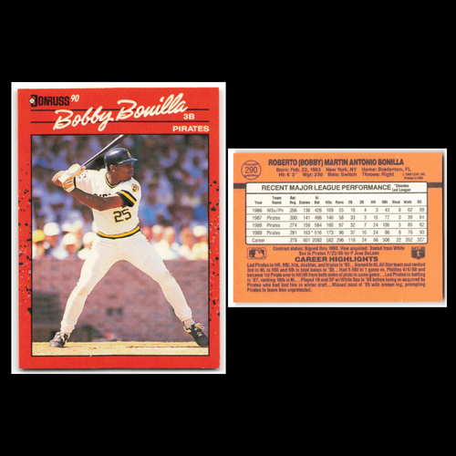 Bobby Bonilla Rookie Lot 11 Baseball Cards 1987 Topps Pittsburgh ...