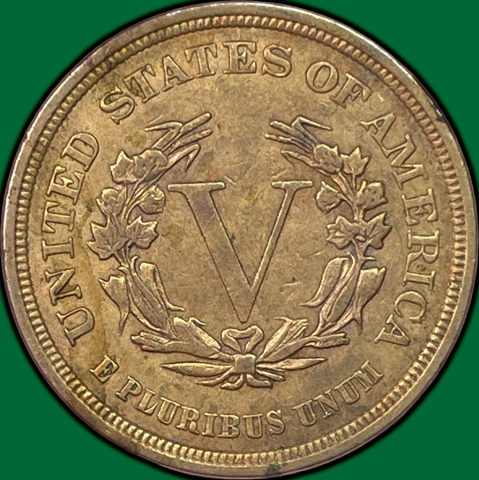 1883 Racketeer Gold Plating Liberty Head Nickel Almost Uncirculated ...