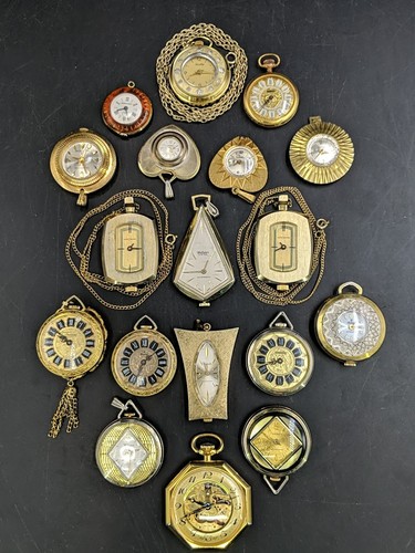Vintage Mechanical Pocket Watch Lot Of 18 Lucerne, Webster, Marda ...