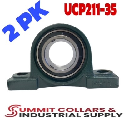 UCP211-35 2-3/16" Pillow Block Bearing, Solid Base P211 Pack of 2 | eBay