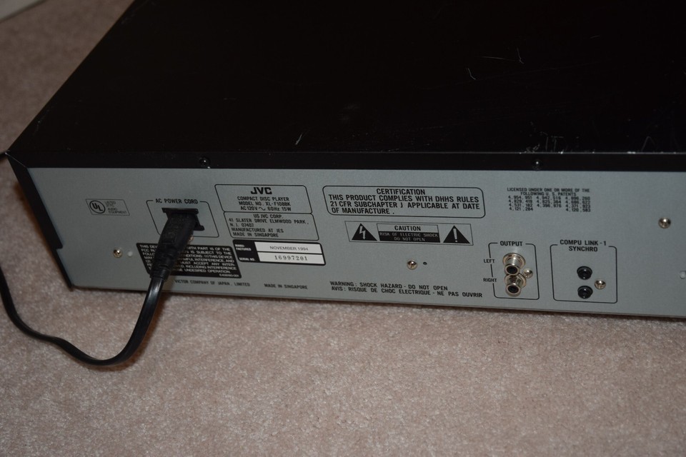 Vintage JVC 5-Disc Carousel CD Player XL-F108 Works No Remote | eBay