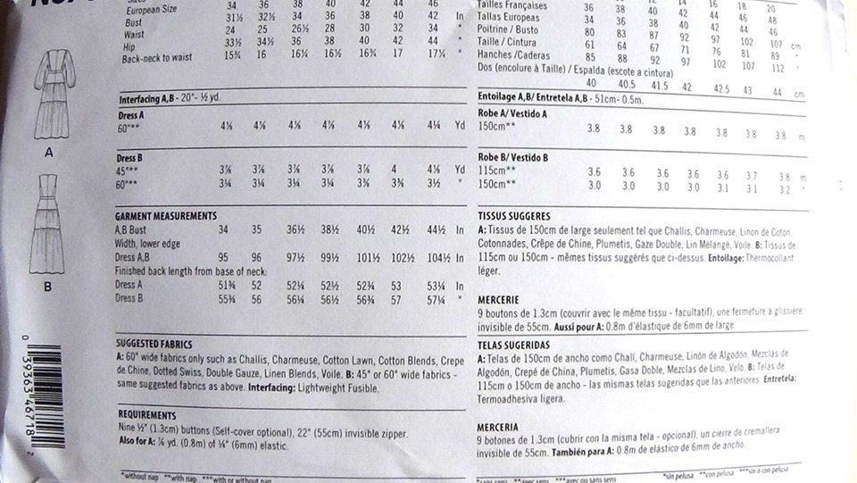 New- New Look 6718 Drop Waist Tiered Dress Sewing Pattern, Sizes 8-20 ...