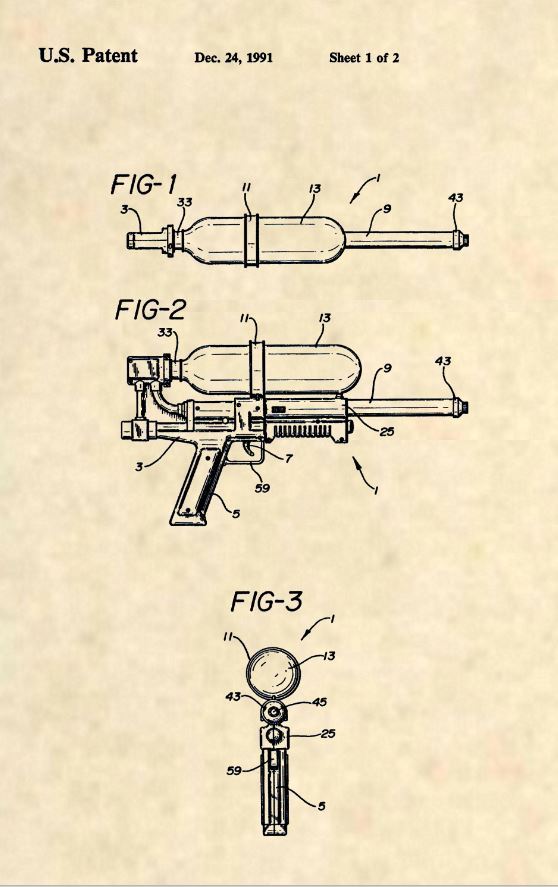 Official Super Soaker US Patent Art Print- Old School Water Gun 351 | eBay