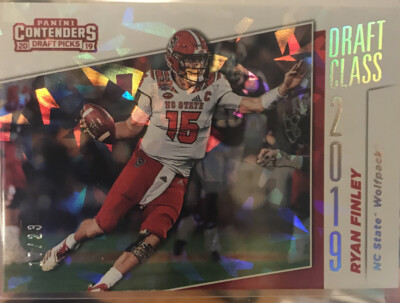 2019 Panini Contenders Draft Picks Ryan Finley Draft Class Cracked Ice ...