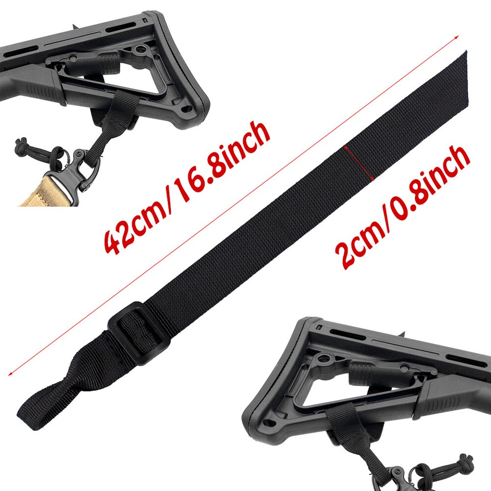 2PCS ButtStock Sling Mount Heavy Duty Tactical Rifle Shotgun Stock ...