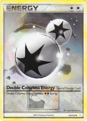 1x Double Colorless Energy - 103/123 -Crosshatch Holo NM-Mint Pokemon ...