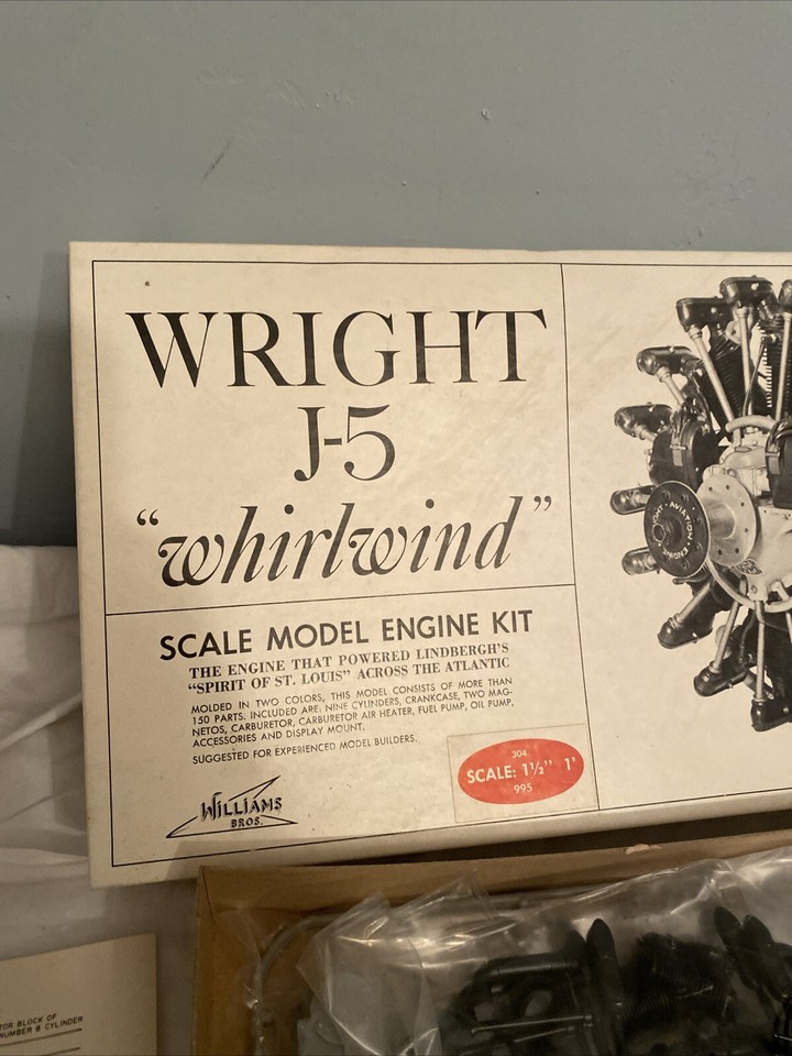 Wright J-5 "whirlwind" Scale Model Engine Kit Williams # 304 | eBay