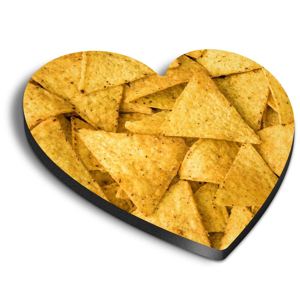 1x Heart Fridge MDF Magnet Tasty Tortilla Chips Crisps Nachos Food ...