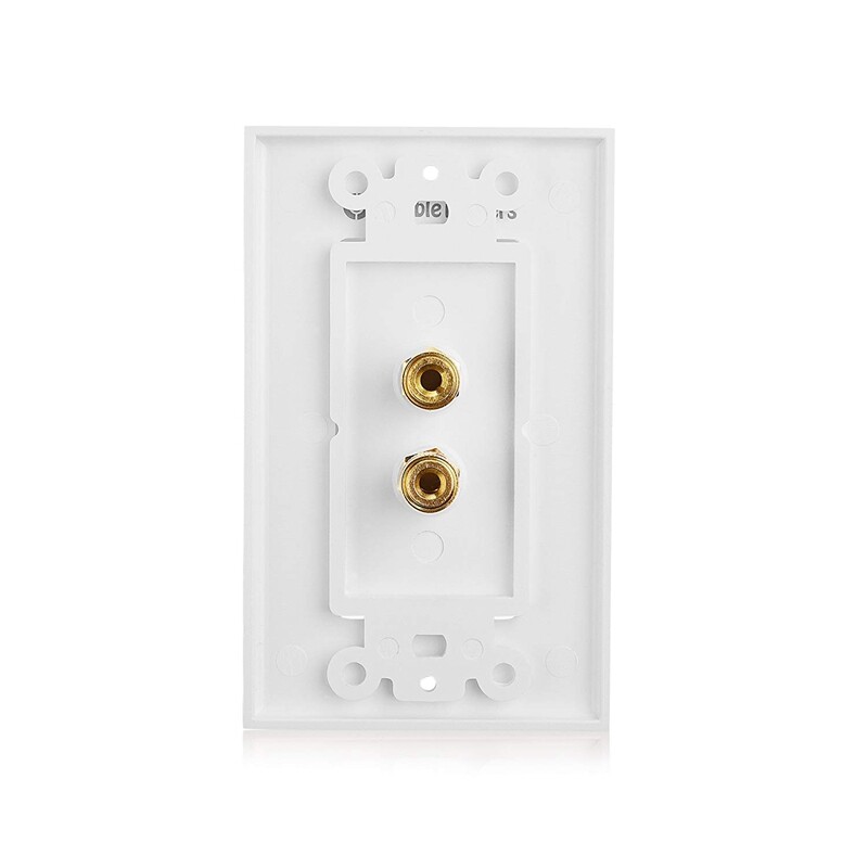 2 Posts Speaker Wall Plate Home Theater Wall Plate Audio Panel for 1 ...