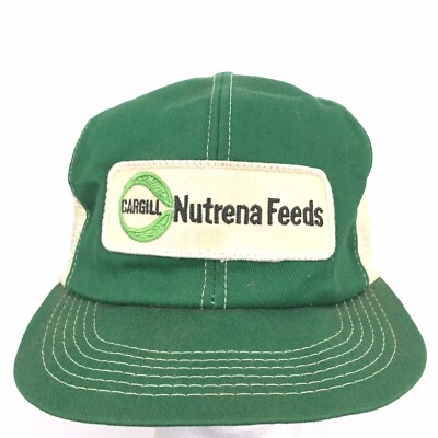 Vtg Cargill Nutrena Feeds K-Brand Patch Cap 2-Tone Snapback Trucker ...