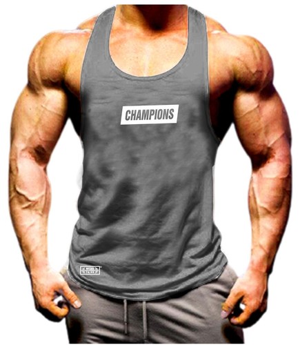 Champions Vest Gym Clothing Bodybuilding Training Workout Exercise MMA ...
