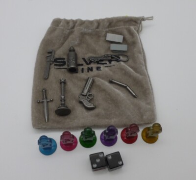 Clue Silver Line Board Game Replacement Game Pieces 16 Total Pieces | eBay