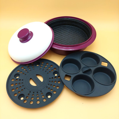 Range Mate Professional Microwave Cookware Grill Steam Pan Purple No ...