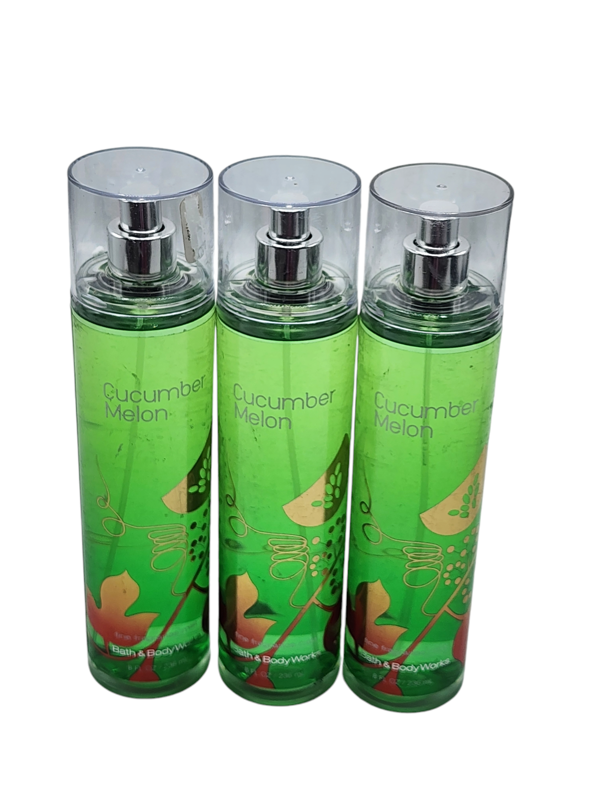 x3 BATH & BODY WORKS CUCUMBER MELON FRAGRANCE BODY MIST SPRAY 8 oz ...