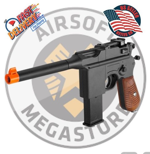 WW2 MAUSER BROOMHANDLE C96 GERMAN METAL AIRSOFT SPRING HAND GUN PISTOL ...