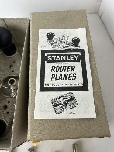 Vintage Stanley No 271 Router Plane Original Box ~ Manual & Cutters | eBay