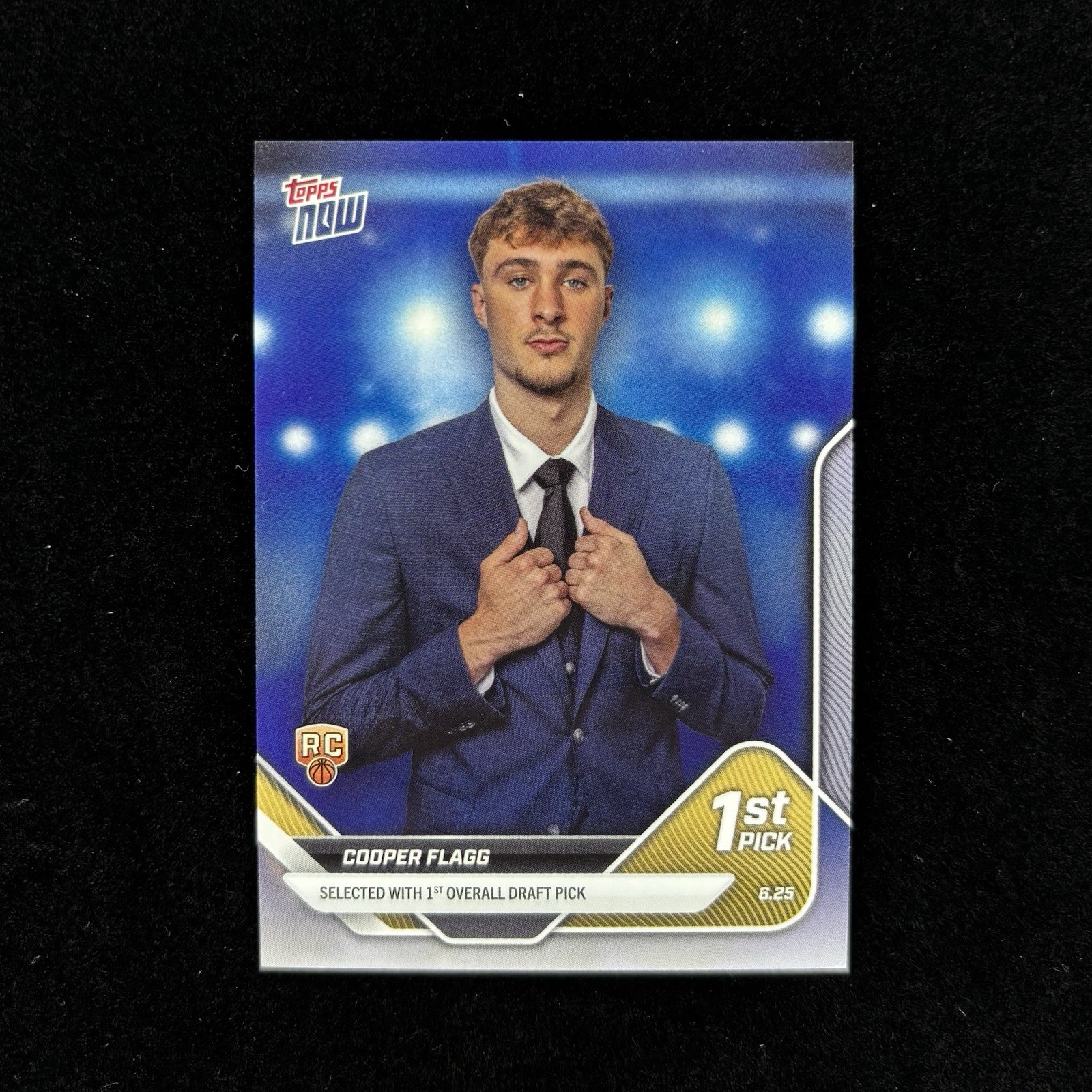 Cooper Flagg Draft Night 2025 Topps Now #1 Overall Pick RC Dallas ...