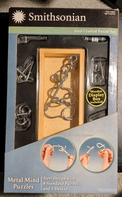 SMITHSONIAN STEEL CRAFTED PUZZLE SET MIND PUZZLE SET 9 STEEL PUZZLES | eBay