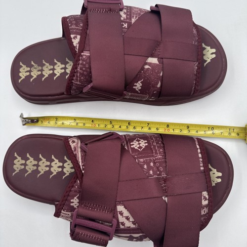 Kappa Authentic Nuuk Size 9-10 Slides Sandals Unisex Burgundy | eBay