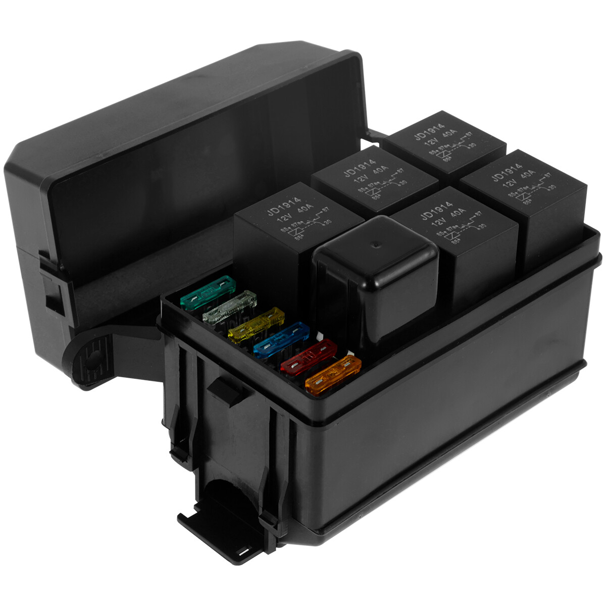 Fuse Relay Box 12V Waterproof Relay Block Kit 6 Slots 5Pin 4 Pin 40A ...