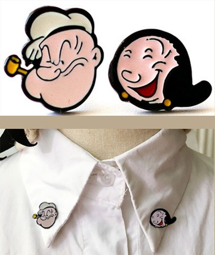 Popeye And Olive Cartoon Character Enamel Lapel Pin/Brooch 1pc Or Set ...