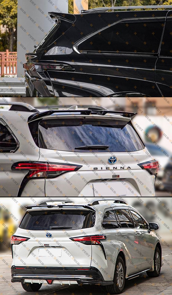 FOR 21-2026 TOYOTA SIENNA MC STYLE GLOSS BLACK REAR ROOF SPOILER WING ...