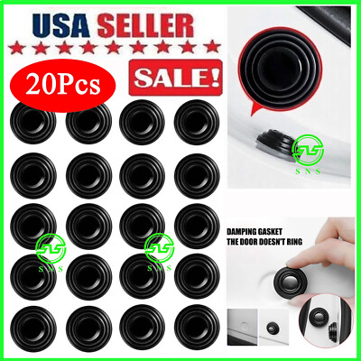 20Pc Car Door Anti-Shock Silicone Pad SHOCK-Absorbing Gasket Reduce ...