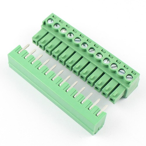 1Pcs 3.81mm Pitch 12 Pin Right Angle Screw Terminal Block Pluggable ...