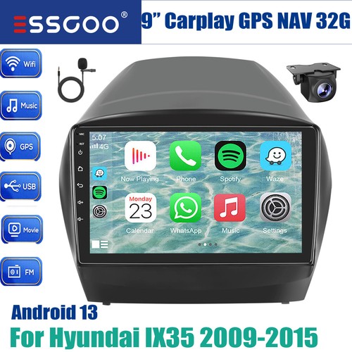 Android 13 Car Stereo Carplay GPS 2+32G Camera&MIC For Hyundai Tucson ...
