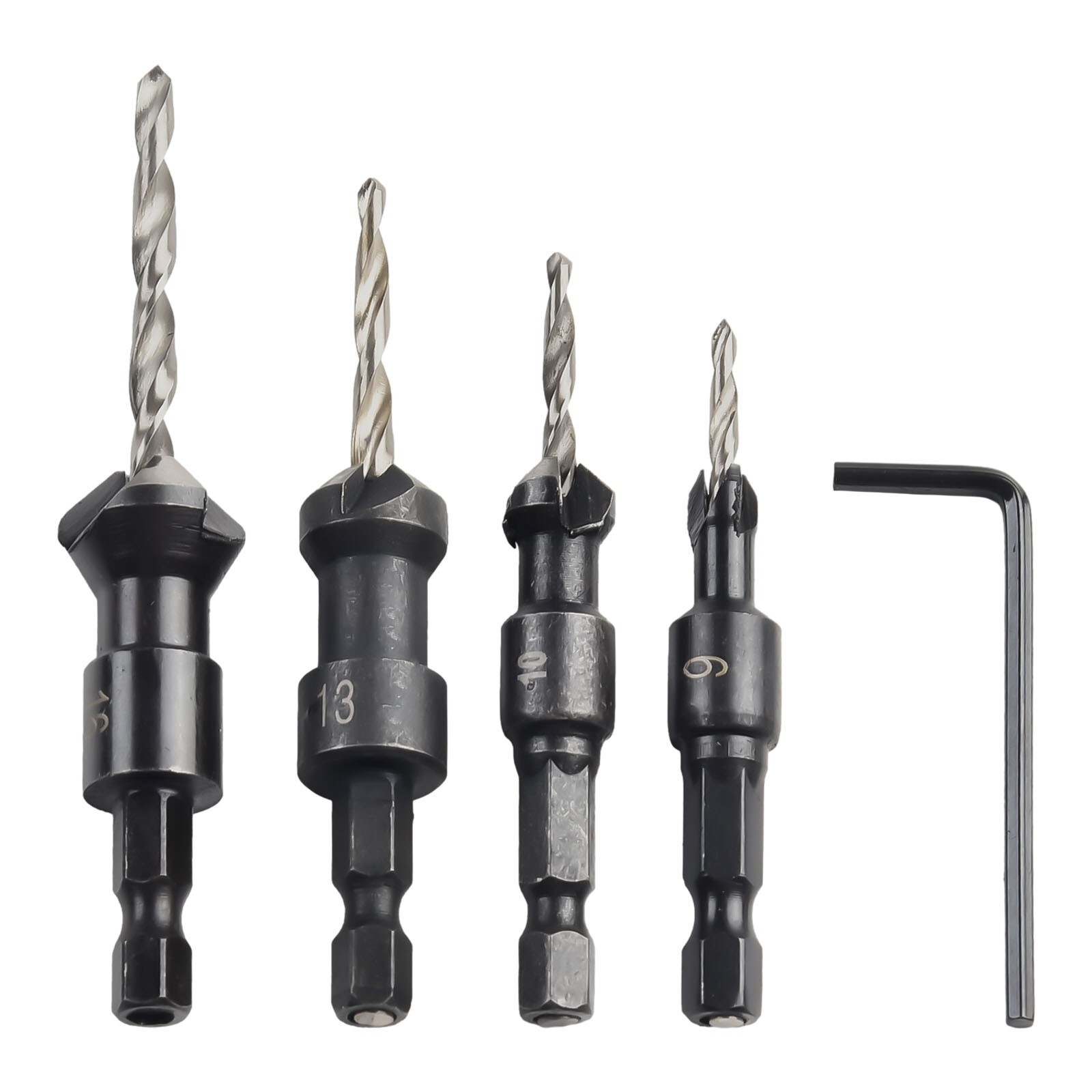 Tools Countersink Drill Bit Quick Change 1/4" Hex Shank High-speed ...