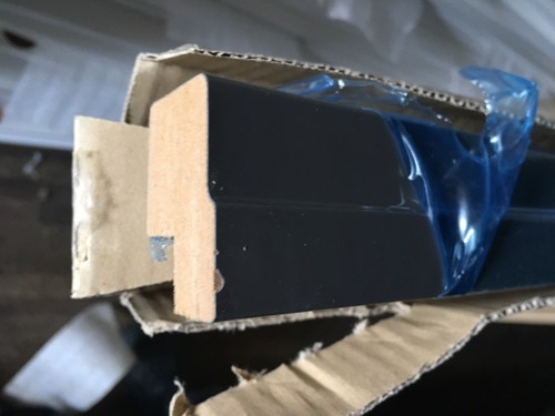 Howdens Discontinued Square Edge kitchen pelmet/cornice graphite grey ...