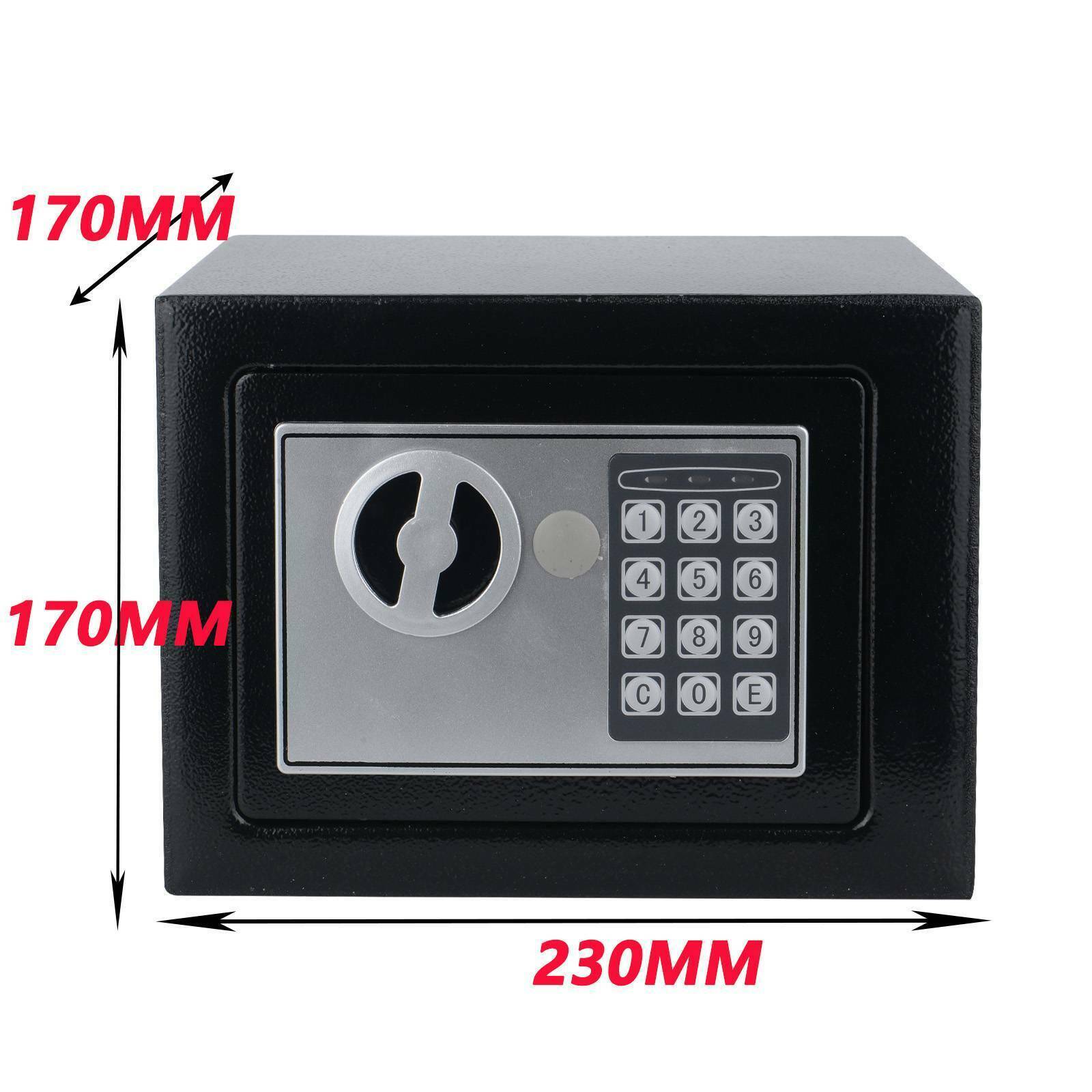 6.4L Digital Safe Electronic Security Box Home Office Cash Lock Deposit ...
