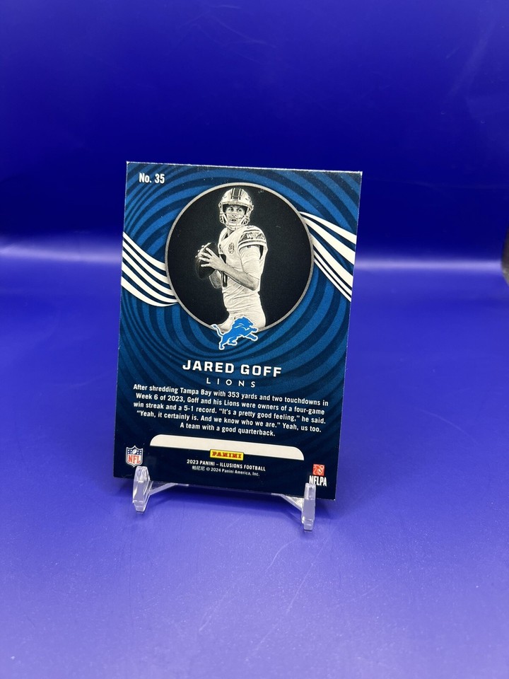 Jared Goff 2023 Panini Illusions Trophy Collection Emerald #35 Lions | eBay