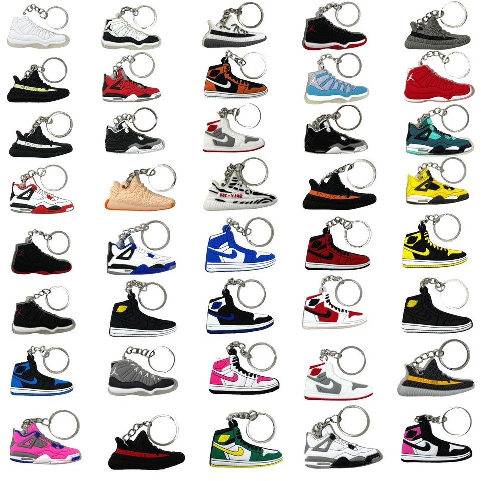 20 Pcs of 2D Sneakers Keychains Hype Beast Sneaker 2D Variety of ...