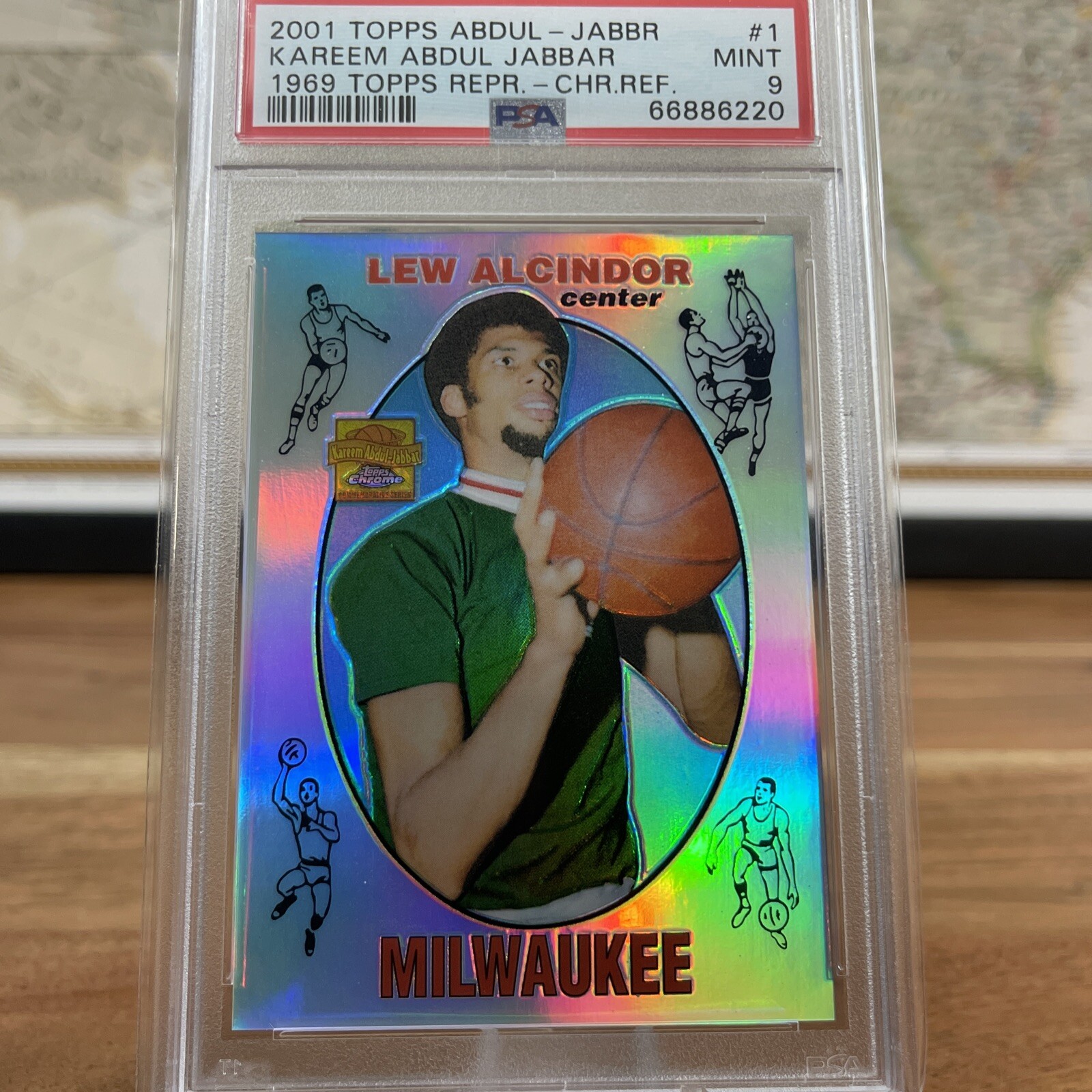 2001 Topps Chrome KAREEM ABDUL-JABBAR 1969 Rookie Card RP REFRACTOR #1 ...