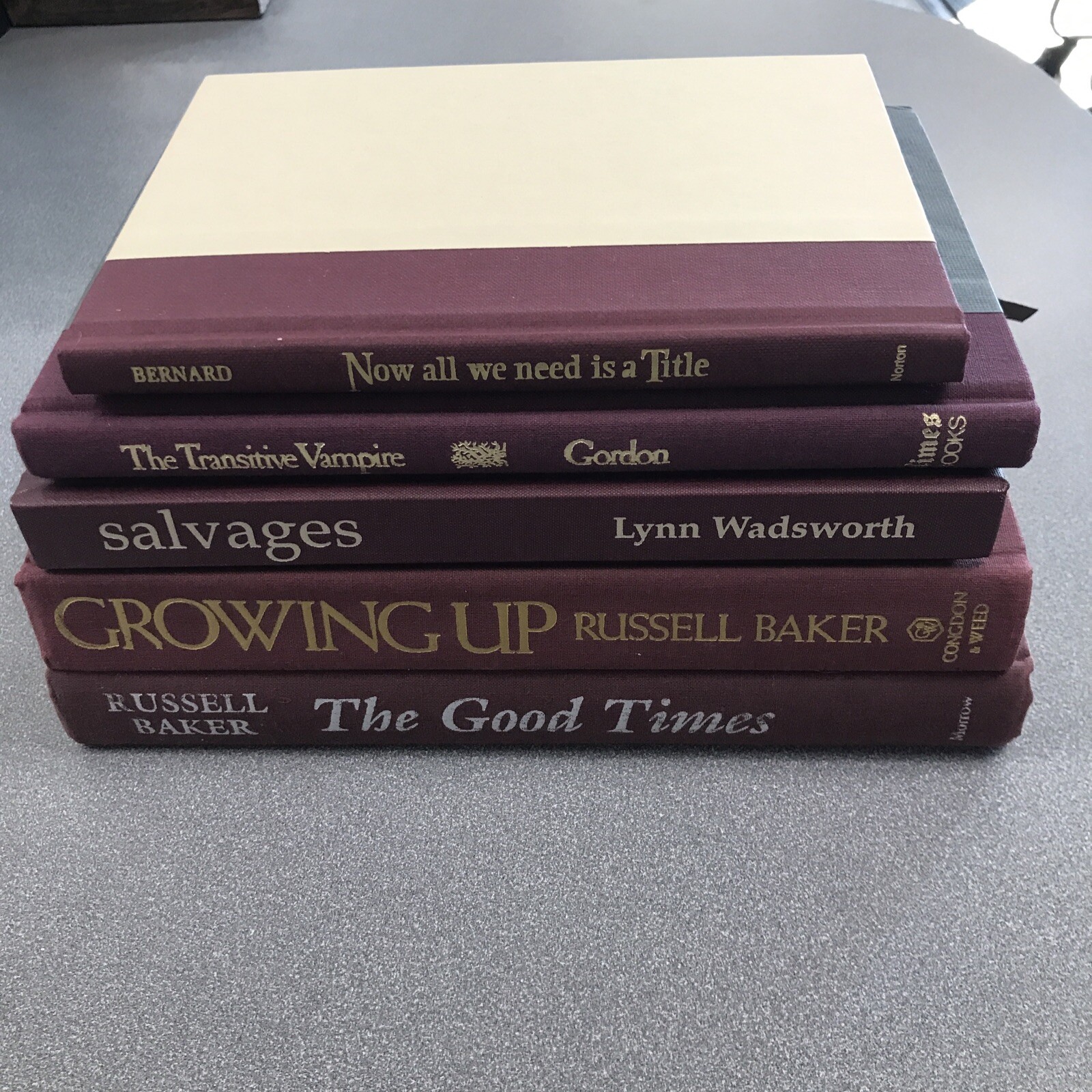 Lot of 5 maroon decor shelf prop staging decorative book stack | eBay