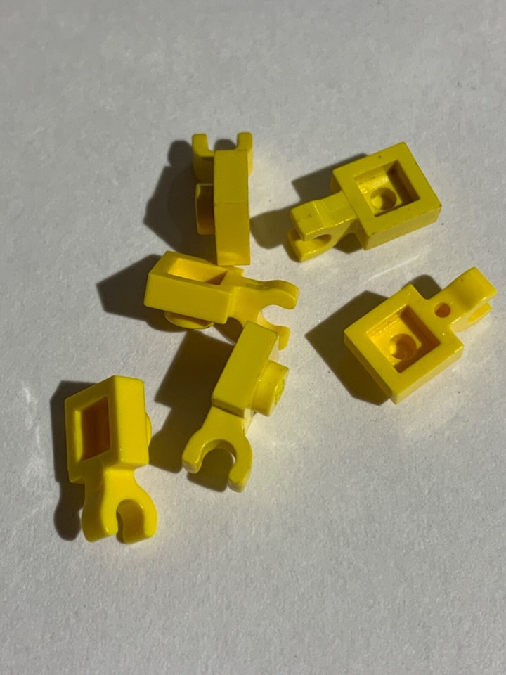LEGO Parts 6019, 61252 (6pcs) Plate, Modified 1x1 w/Clip Horizontal ...