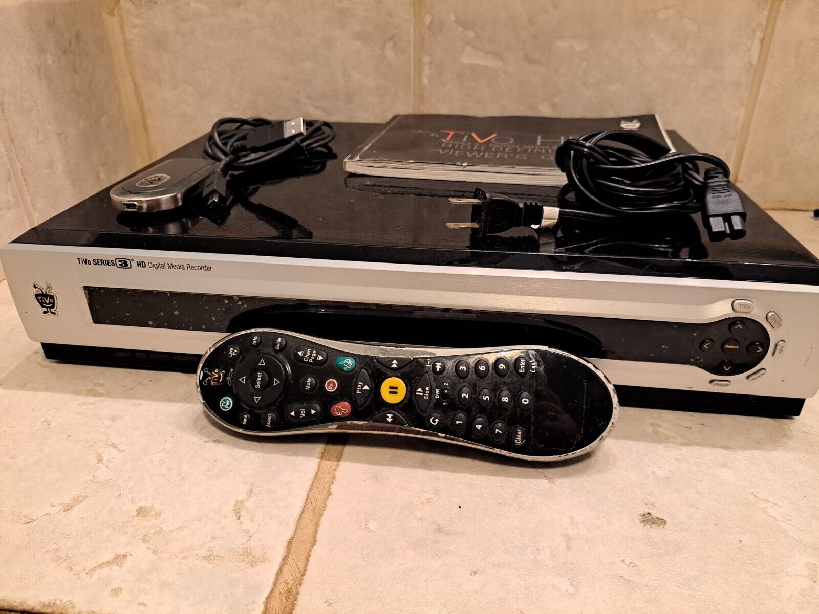 TiVo Series 3 HD TCD648250B DVR with Remote And wireless USB Network ...