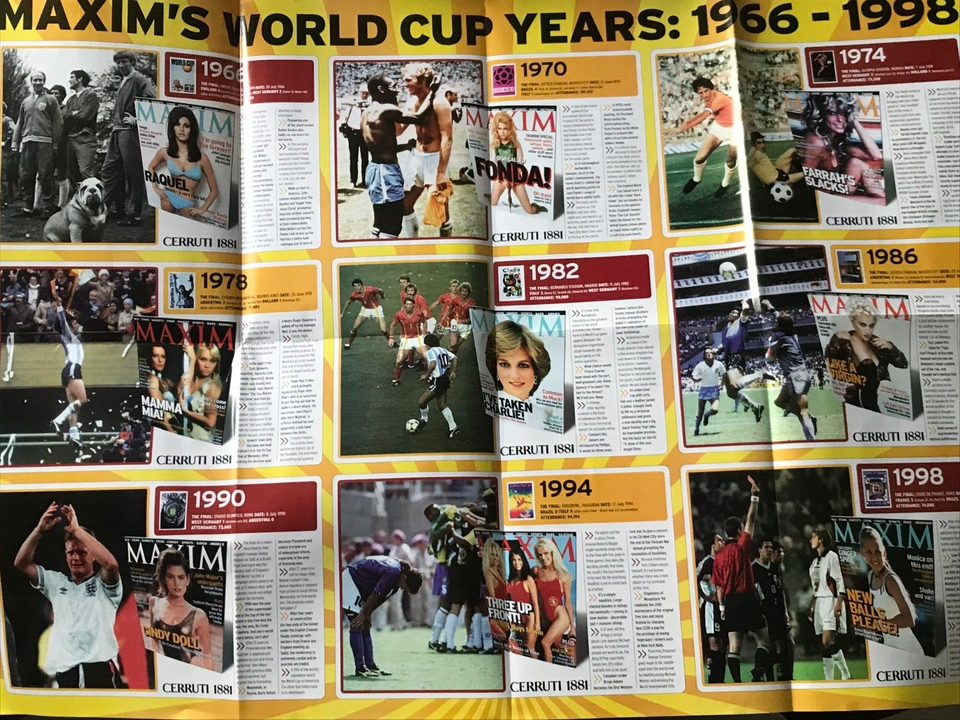 MAXIM MAGAZINE WORLD CUP 2002 KOREA/JAPAN WALL CHART | eBay UK
