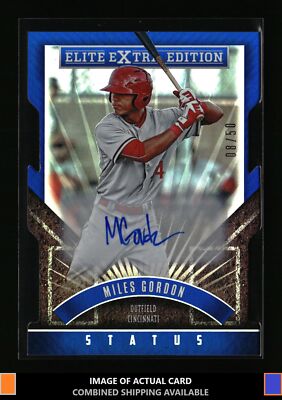 2015 Panini Elite Extra Edition Miles Gordon Blue Status Die Cut /50 ...