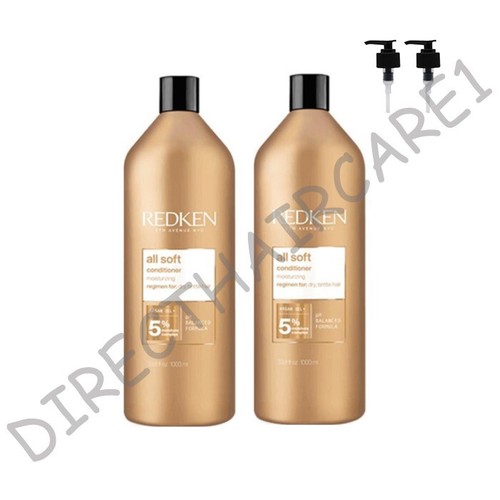 Redken All Soft Conditioner 1000ml Duo Pack + 2 x 1L Pumps | eBay
