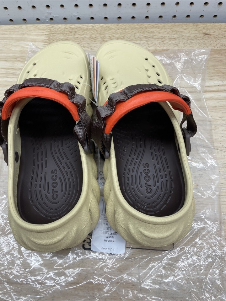 Crocs Echo Clog Sesame Unisex Slip On Comfort 207937-0HX New Multiple ...
