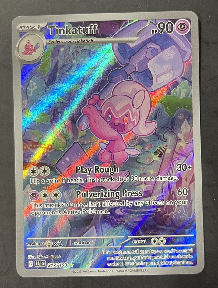 Tinkatuff NM 217/193 Paldea Evolved Illustration Rare FA Holo Pokémon ...