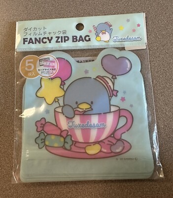 Daiso Sanrio TUXEDO SAM Fancy Zip Bags 🍬 Teacup Sweets & Treats 🍬 USA ...